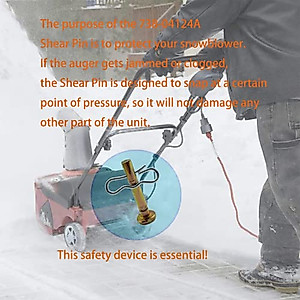 OUSTUE 10 pcs Snowblowers Shear Pins Kit - Cotter Pin 714-04040 and Shear Pin 738-04124 730-04124A for MTD Troy-Bilt Snow Blowers Replacement .25 in x 1.5 in