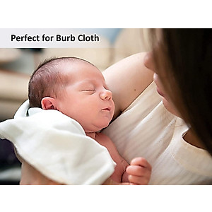 Ruvanti 10 Pack, Birdseye 3-Ply Prefold Cloth Diapers for Babies, 13x19 Inch, White