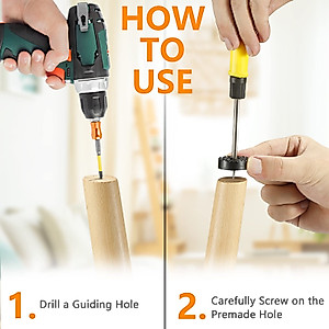 Screw-On Rubber Feet for Furniture - 32PCS Floor Protector for Chair Leg - 0.95" Sturdy Feet for Cutting Board Non Slip - Black Furniture Pad for Hardwood Floor - Durable Furniture Rubber Bumper