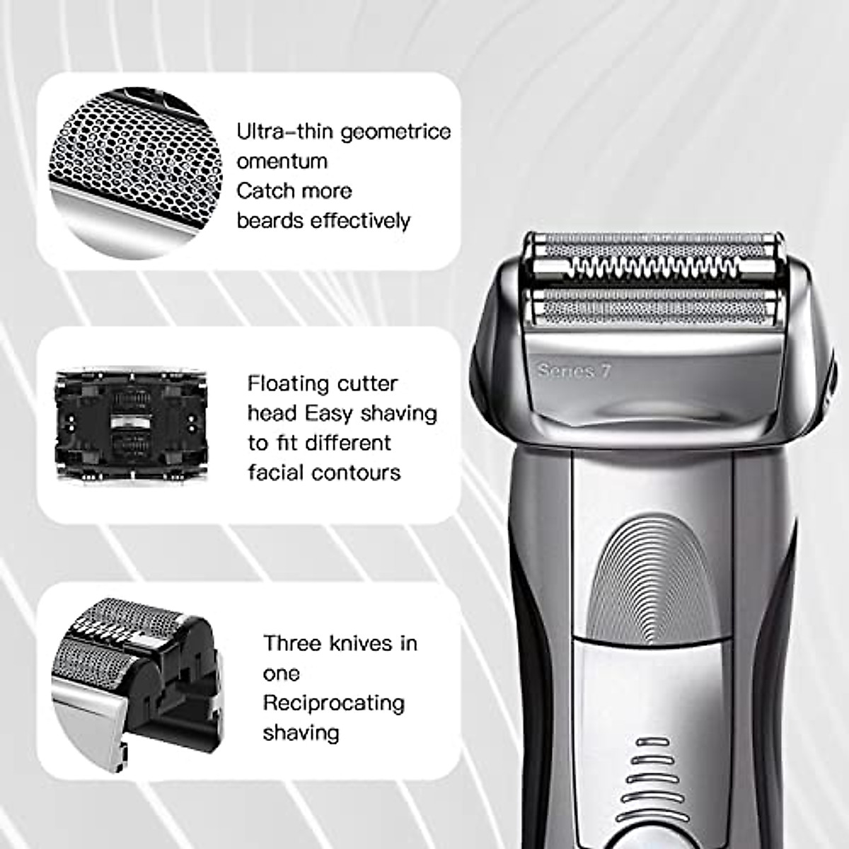 70S for Braun replacement head, New Upgrade 70s Replacement Blades Foil and Cutter for 760CC,765C,9565,9595