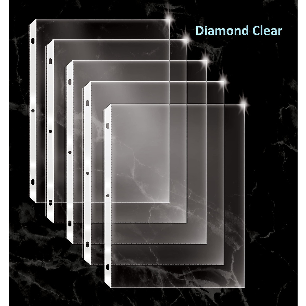 25 Count Diamond Clear Extra Heavyweight Sheet Protectors, 4 mils Strong, by Gold Seal, 8.5 x 11", Top Load, 25 Pack