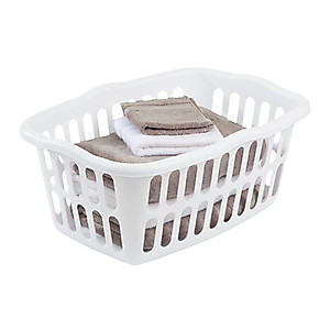 Sterilite 12458012 1.5 Bushel/53 Liter Rectangular Laundry Basket, White (Pack of 12)