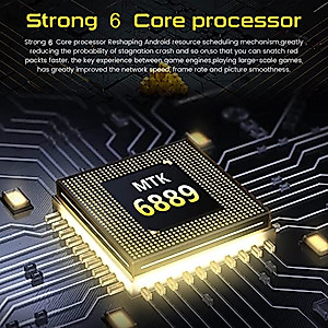 Android Unlocked Cell Phone Dual Sim 6 in Unlocked Phone Face ID + Fingerprint GSM Smartphones Smartphone Gimbal Extension Pole (Blue, One Size)