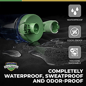 Waterproof SeatShield UltraSport Front Seat Cover and Seatbelt Cover - Black Car Seat Towel and 20in Car Seat Belt Cover for All Vehicles - Seat Belt Cushion for Women, Men, Kids from Sweat, Food,Dirt