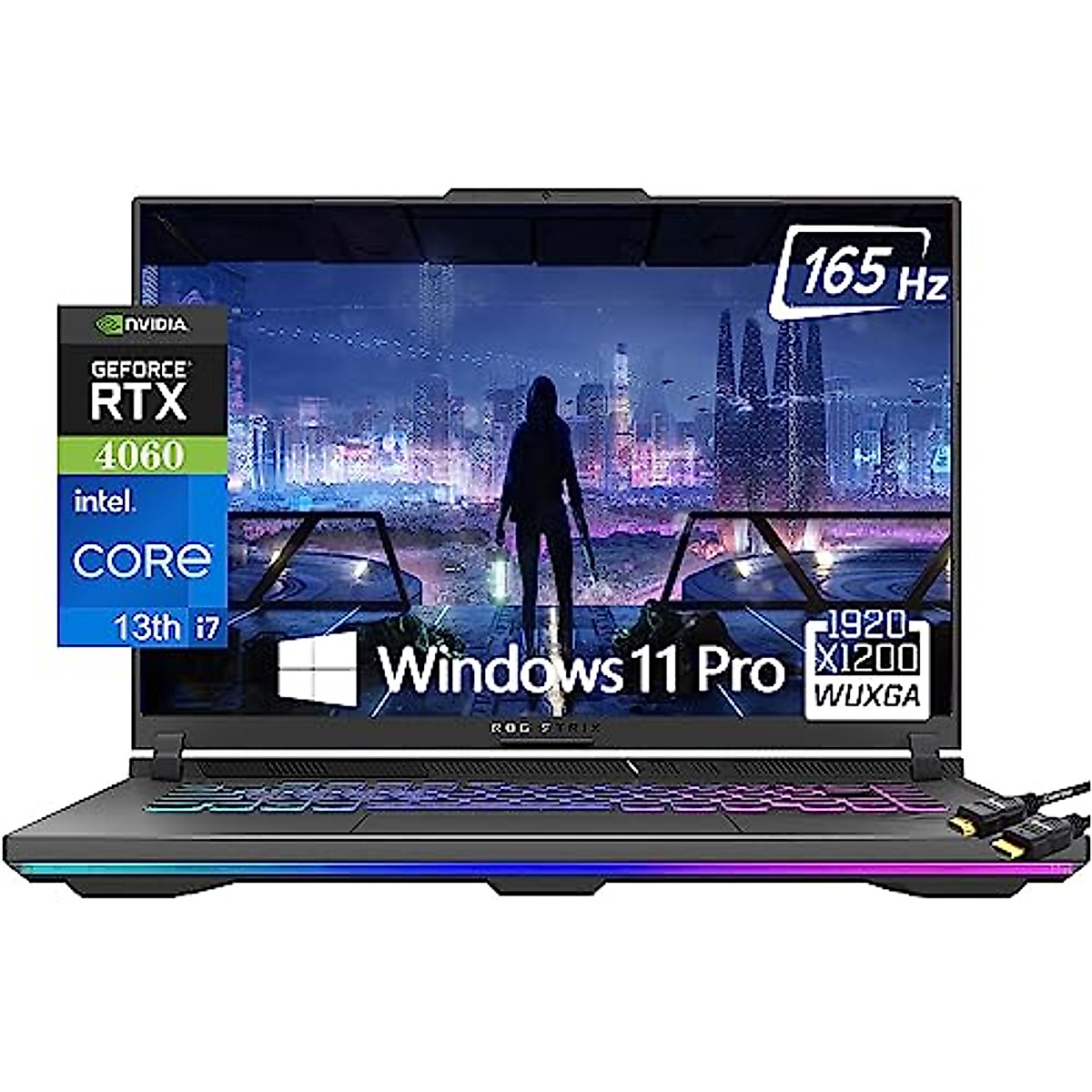 ASUS 2023 Newest ROG Strix G16 16" WUXGA 165Hz Gaming Laptop, Intel Core i7-13650HX(Beats i9-12900HX), GeForce RTX 4060, 64GB DDR5, 4TB PCIe SSD, RGB KB, Windows 11 Pro, Eclipse Gray