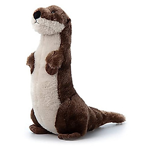 The Petting Zoo River Otter Stuffed Animal Standing, Gifts for Kids, Wild Onez Zoo Animals, River Otter Plush Toy Standing 14 inches