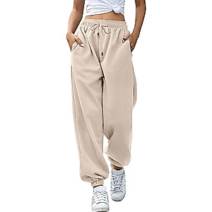 ADJHDFH Sweatpants Women Petite Short Loose Sweatpants Sweatpants Women Baggy Pink Loose Sweatpants Lightweight Sweatpants for Women Cheap Shirts for Women Amazon Return Pallet,Orange-l,S