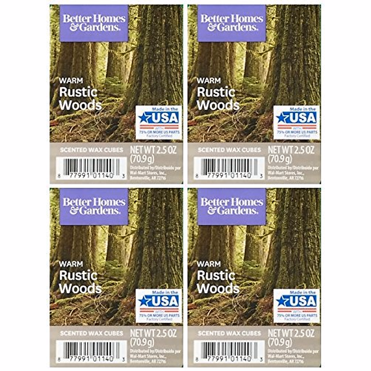 Better Homes and Gardens Warm Rustic Woods Wax Cubes - 4-Pack