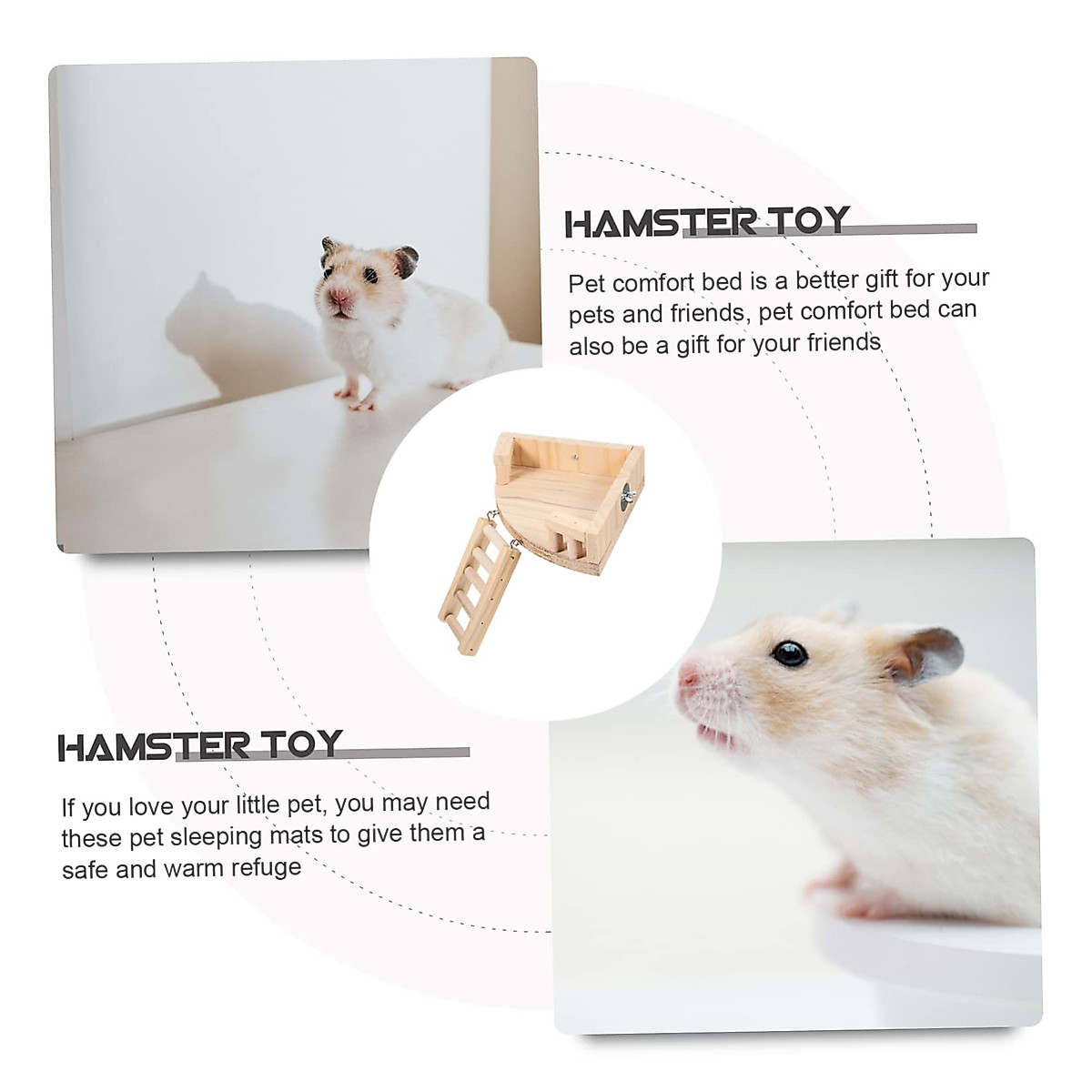 1 Set Hamster Stand Decorative Hamster Toy Wooden Chinchilla for Pet Household Chinchilla Toy Household Rat Plaything Delicate Hamster Platform Interesting Rat Plaything