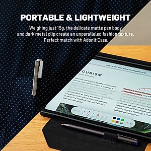Adonit Dash 4, Multi-Device Stylus for iPad and Touchscreen, Duo Mode Active Digital Pencil with Palm Rejection, Compatible with iPad, iPhone, Android, and More- Graphite Black