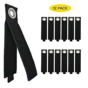 9 Pack Bike Storage Hooks with 9 Pack Hook and Loop Storage Straps Extension Cord Straps