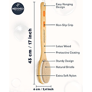 Back Scrubber Shower Brush Back Scrubber for Shower for Men and Women Exfoliating Back Scrubber for Shower Body Brush Back Scrubber Back Brush Long