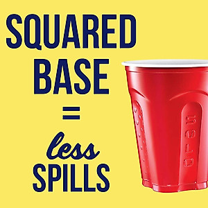 SOLO Cup Company Red Squared Plastic Party, 18 Ounce, 200 Count