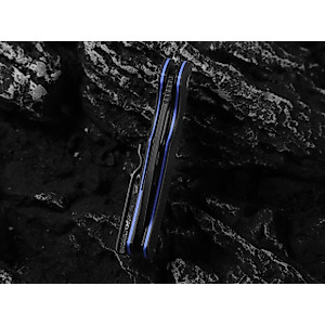 Holtzman's Gorilla Survival Mens Folding Pocket Knife Set D2 Steel Blade G10 Handle Pocket Knife EDC Gift set for Men (Black + blue liner)