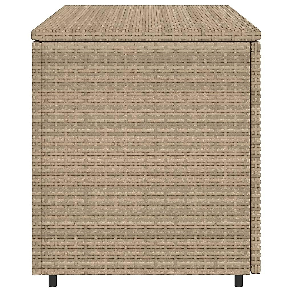 QJBSAVVA Patio Storage Cabinet, Office Cabinet Storage Box Tool Shed Garden Box Suitable for Outside Patio Kitchen Apartments Beige 43.3"x21.7"x23.8" Poly Rattan