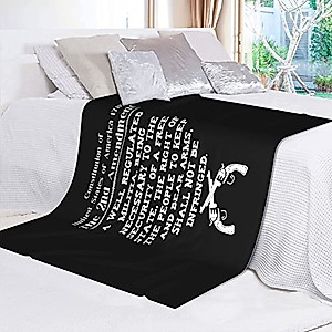 Second Amendment to The United States Constitution Throw Blanket Ultra Soft 50x40 Inches Blankets for Bed Couch Living Room All Seasons Wool Blanket