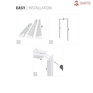 SARTODOORS Solid French Double Doors 72 x 80 inches Frosted Glass 9 Lites | Felicia 3309 Matte White | Single Regular Panel Frame Trims | Bathroom Bedroom Sturdy Doors