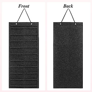 JOYMOMO Hanging Hair Claw Clips Organizer, 10 Layer Hair Accessories Display Holder, Claw Clip Storage Organizer for Women Girl, Claw Clips Holder for Wall (Dark Gray)