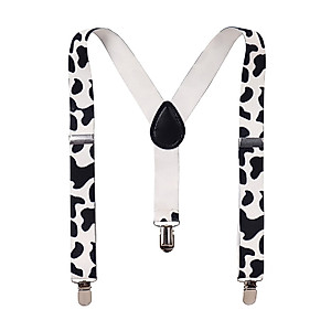 Baby Boys Farm Animals Themed 1st Birthday Cake Smash Outfit Bowtie Romper + Suspenders + Shorts Cow Boys Clothes Set, White - My 1st Birthday, 12-18 Months