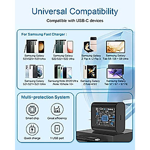 45W Samsung Charger 2 Pack Super Fast Charger Type C for Samsung Galaxy S23 Ultra Charger S22 Ultra, S23/S23+/S22/S22+/S21,Z Fold 4/Z Flip 4,Galaxy Tab S8/S8+/S7/S7+,PPS Wall Charger with 6ft Cable