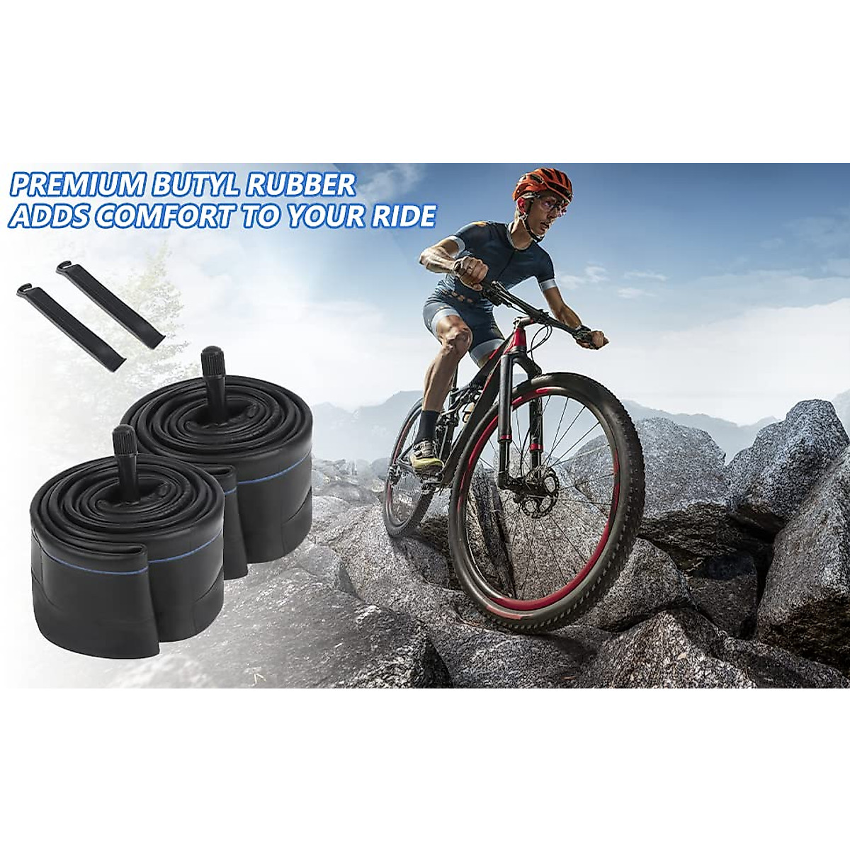 Bike Tube 24 x 2.125/2.35,Compatible with 24 Inch 2.10-2.40 Schrader Valve 35MM Bicycle Inner Tube Pack of 2