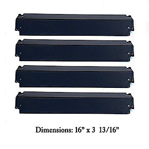 Replacement Parts Stainless Steel Burners,Heat Plates Tent Shield,Crossover Tubes Repair Kits for Charbroil 4 Burner 463268006, 463268007, 463248108, 463260707 Gas Grill Model