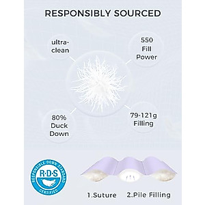 wantdo Women's Hooded Puffer Jacket Packable Winter Coat(Lavender, Small)