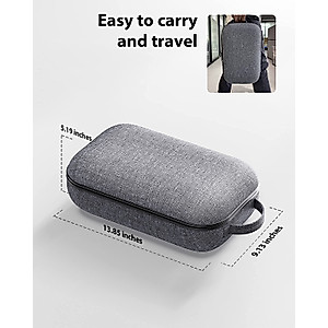 Amavasion Hard Carrying Case Compatible with Meta Quest Pro/Oculus Quest 2 Accessories VR Headset with Elite Strap, Touch Controllers and Other Accessories, Ultra-Sleek Design for Travel and Storage