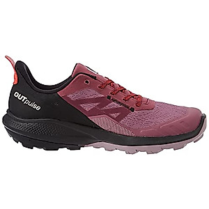 Salomon Women's OUTPULSE Gore-Tex Hiking Shoes for Women, Tulipwood/Black/Poppy Red, 9