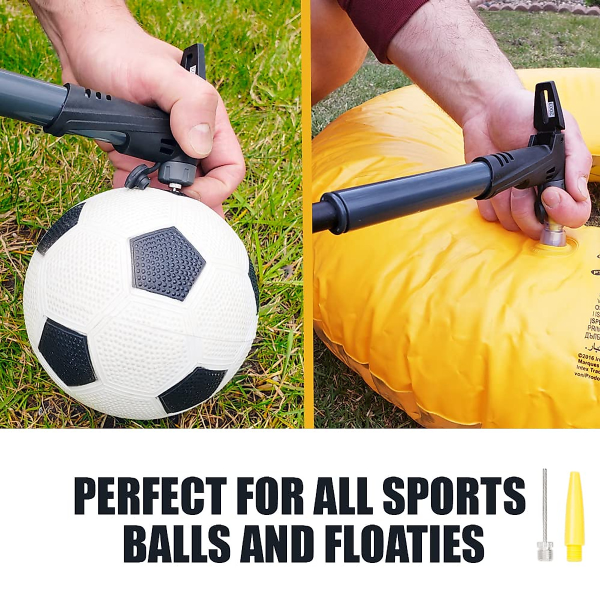 BV Mini Bike Pump Portable Frame Pump, 120PSI High Pressure - Smart Valve Fits Presta & Schrader