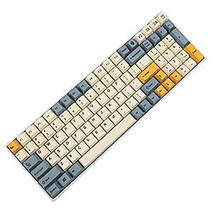 145 Apricot Yellow Dye-Sub Mac Keycaps Thick PBT Cherry Profile Key caps for TKL 61 64 68 75 87 96 104 108 GMMK MX Mechanical Keyboard