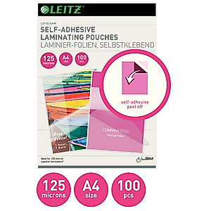 Leitz iLAM 125 Microns A4 Self Adhesive Laminating Pouches (Pack of 100)