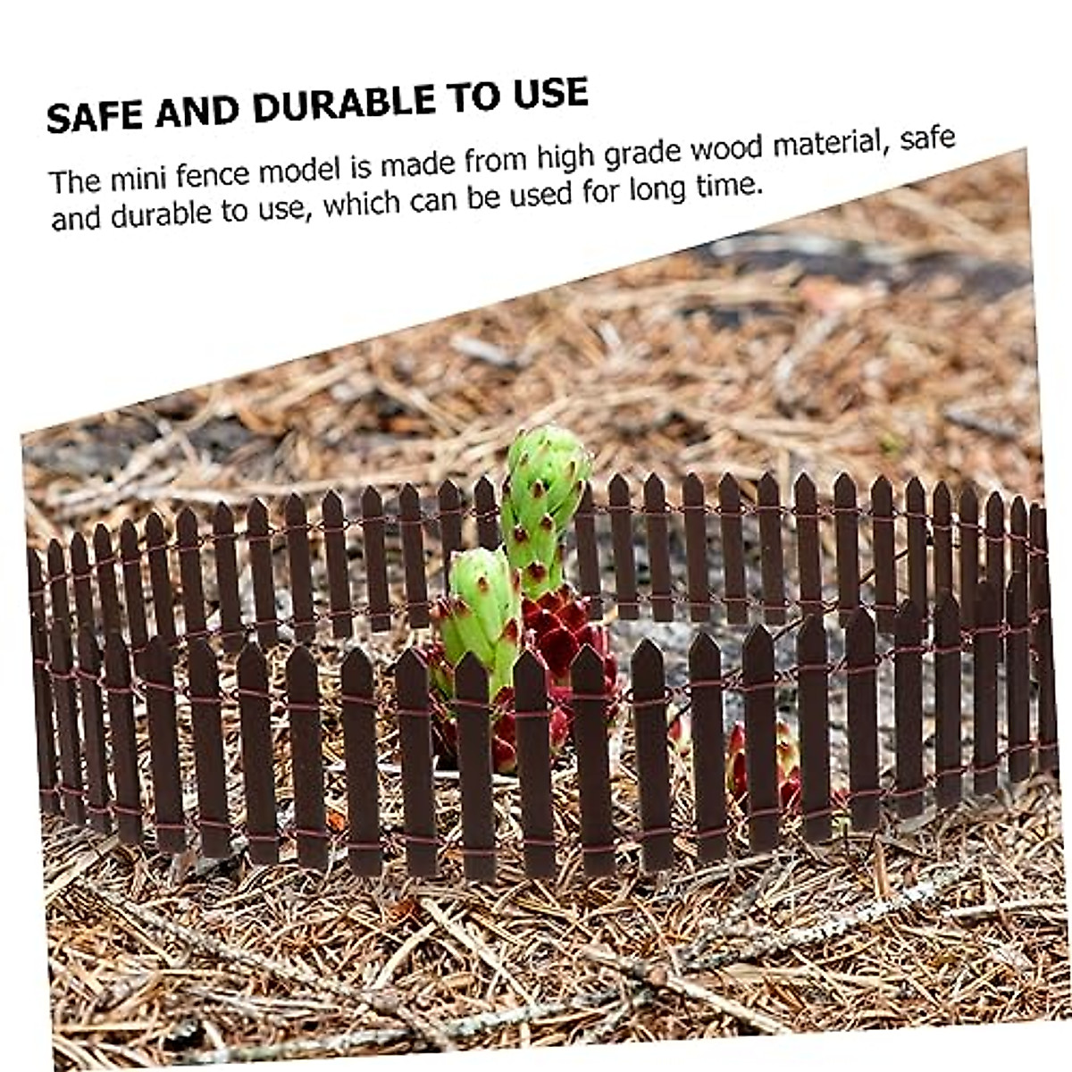 Happyyami 6 Pcs Mini Fence Mini Pots Mini Decor Sand Table Toys Mini Fairy Garden Fences DIY Wood Picket Fence Mini Wood Fencing Sand Table Fence Model Small Fence Mini Garden Decoration