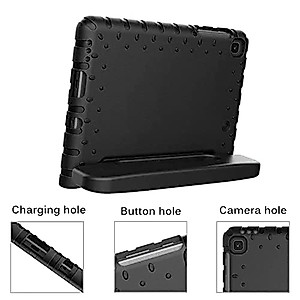 CCambro Kids Case for Samsung Galaxy Tab A7 Lite 8.7" SM-T220/SM-T225/SM-T227 2021 Tablet Kids Friendly Shockproof Case Lightweight Durable Foam Cover with Convenient Foldable Handle Stand, Black