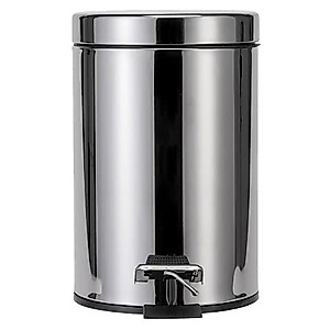 Croydex 536184 Chrome Britannia Three Litre Pedal Bin