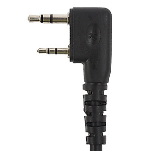 KENMAX® Military Tactical IP54 Waterproof Big PTT Telescopic Throat Mic Earpiece Headset for Walkie Talkie CB Ham Radio Baofeng UV-89 BF-388A Kenwood TK-2400V4P TK-3402I16P