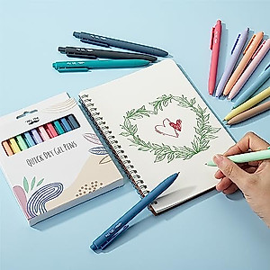 Mr. Pen- Retractable Gel Pens, 12 Pack, Fast Dry, Gel Pens Fine Point 0.7mm, Retractable Pens, Cute Pens, Gel Ink Pens, Aesthetic Pens for Journaling, Fine Tip Pens