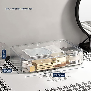 Decorcode Stackable Clear Plastic Organizer Drawer | Organize Eyeshadow Palettes, Cosmetics, and Beauty Supplies on a Vanity