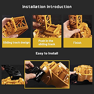 Mini Tudou RC Crane Toy,50.4 inch Tall 2.4GHz Remote Control Robotic Excavator,Educational Construction Vehicles Toy for Ages 6,7,8,9 Boys or Girls