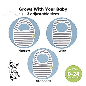 KeaBabies 6-Pack Baby Burp Cloths for Baby Boys and Girls and 8-Pack Baby Bibs for Baby Boys & Girls - Organic Cotton Burp Clothes for Baby Boy - Organic Baby Bib for Boy, Girl