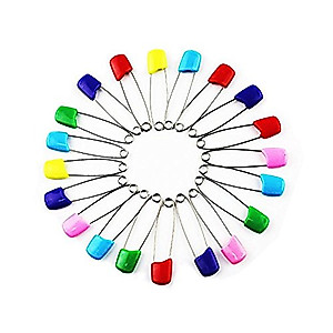 Generic Cloth Diaper Pins Stainless Steel Traditional Safety Pin 12pcs