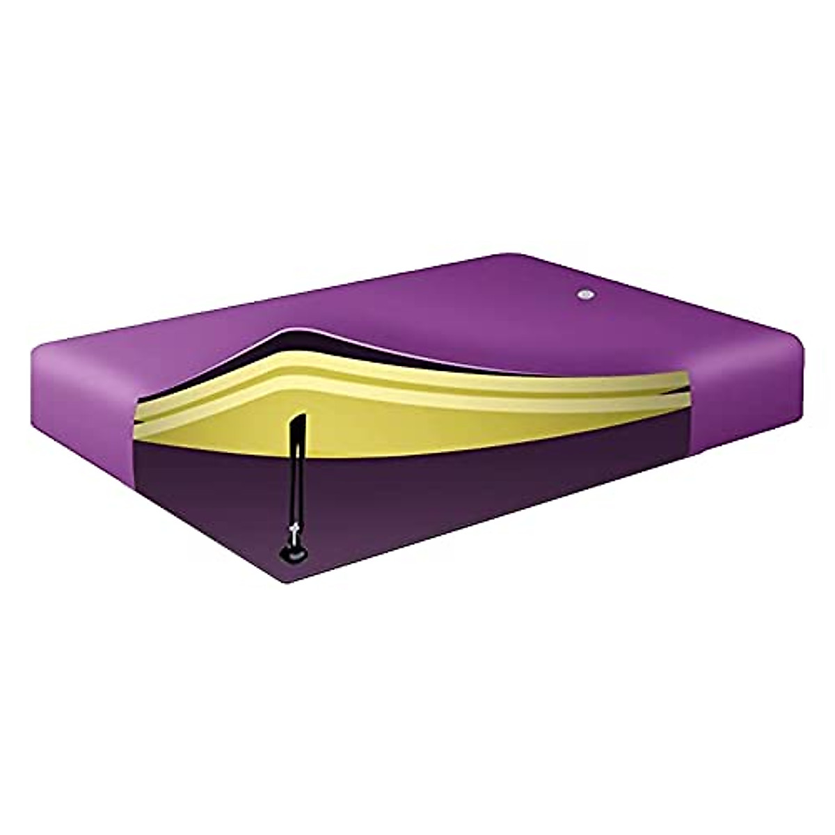 The Bedroom Store Semi-Waveless 60%, Hardside Water Bed Mattress, Contains Two Wave Reducing Fiber Layers, Bladder Corners are Reinforced, 18ml Smooth Vinyl (California King)