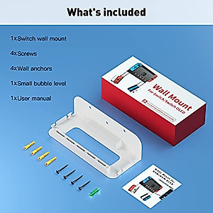 ZAONOOL Wall Mount for Nintendo Switch and Switch OLED, Metal Wall Mount Kit Shelf Stand Accessories with 5 Game Card Holders and 4 Joy Con Hanger, Safely Store Switch Console Near or Behind TV, White