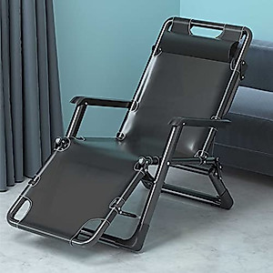 ABaippj Leisure Lazy Recliner for Home Balcony, Portable Adjustable Zero Gravity Chair Folding Reclining Lounge Chair for Backyard Porch Swing Pool and Beach
