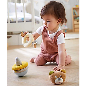 HABA Roly Poly Bear Soft Wobbling & Chiming Baby Toy