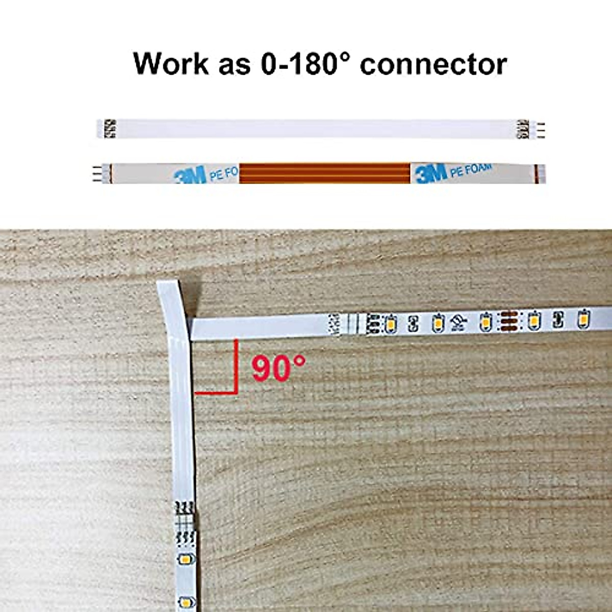 Accessories for WOBANE Cabinet Light Kit, 3 Pin Extention Connecter, FPCB Connecter