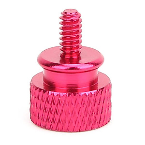 20 Pack Computer Case Thumbscrews, Fully Threaded 6-32 Teeth Knurled Thumb Screws, Aluminum Alloy Case Anodized Hand Fastener for Cover/Power Supply/PCI Slots/Hard Drives(pink)