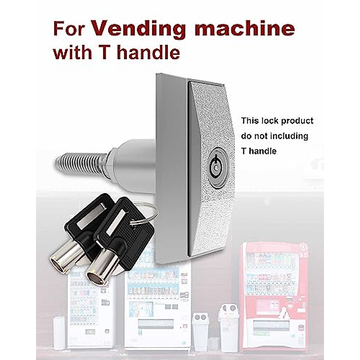 Naissian Universal Vending Machine Lock with Keys Aliked,Tubular Cylinder Lock Compatible for Pepsi,Coke Machine, Snack Machine Coffee Maker, 32MM，Pack of 6, 10 Keys Aliked