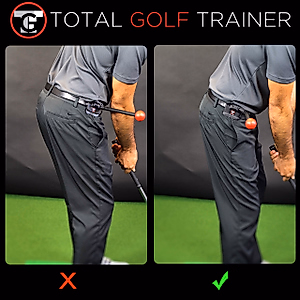 TOTAL GOLF TRAINER Hip - Swing Improvement Aid Precise Hip Rotation, Power, & Consistency - Golf Training Tool for Perfect Swings - Correct Faults and Enhance Your Game