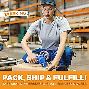 Tape King Clear Packing Tape - 60 Yards Per Roll (6 Refill Rolls) - 2 Inch Wide Stronger 2.7mil, Heavy Duty Sealing Adhesive Industrial Depot Tapes for Moving Packaging Shipping, Office & Storage